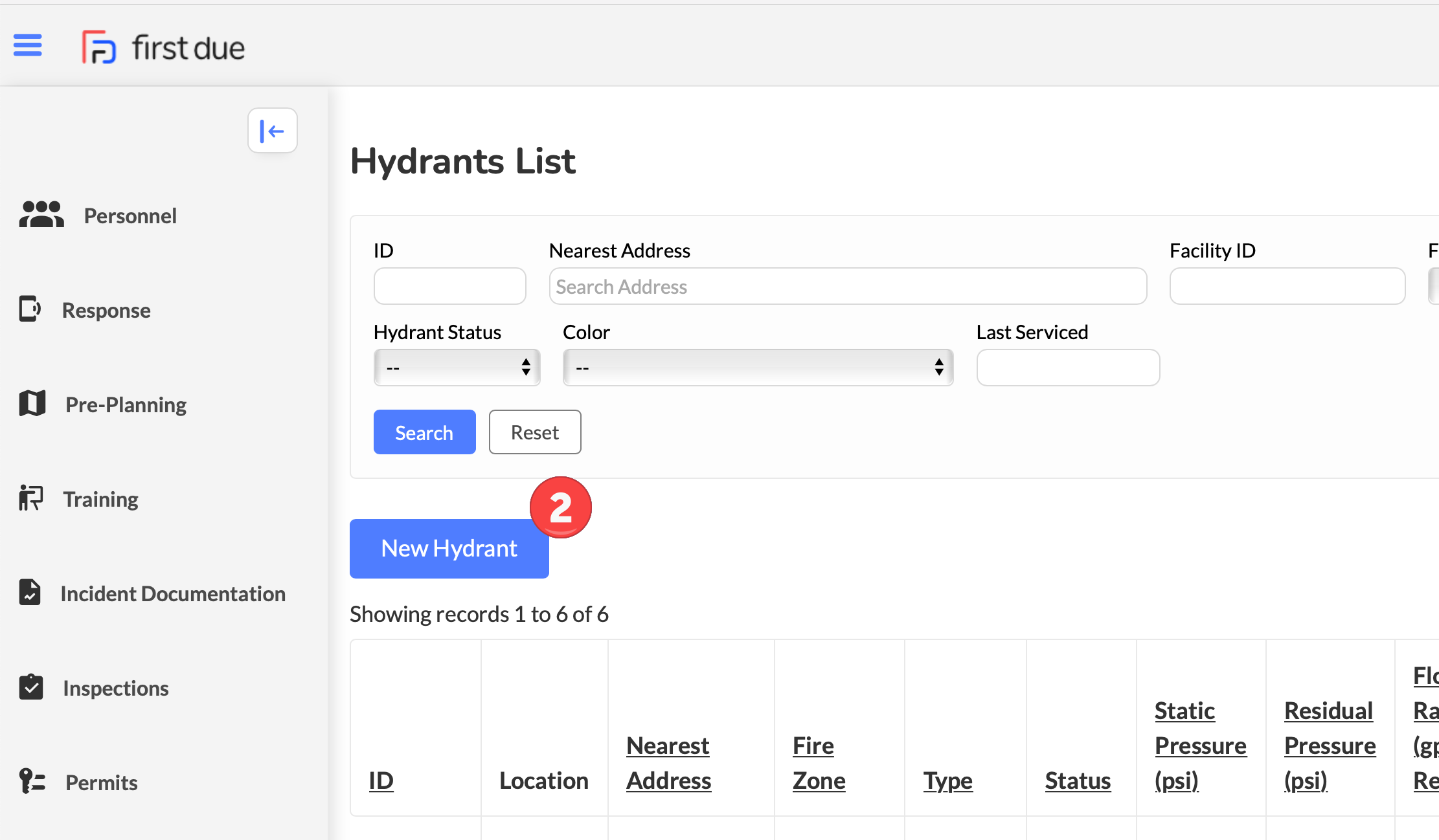 Adding Individual Hydrants – First Due